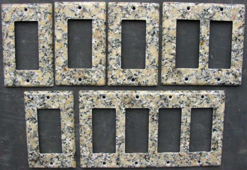 Photo gallery of custom granite travertine marble stone switch plates ...