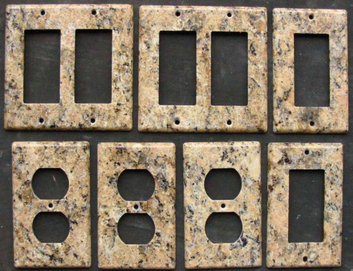 Photo gallery of custom granite travertine marble stone switch plates ...